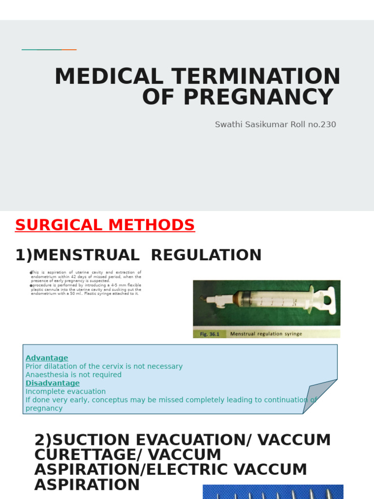 Medical Termination of Pregnancy | PDF
