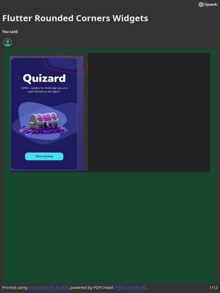 Flutter Rounded Corners Widgets | PDF | Computing | Computer Programming