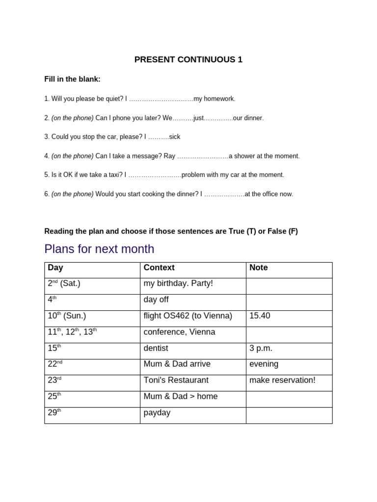 L43-Present Continuous-Bt1 | PDF