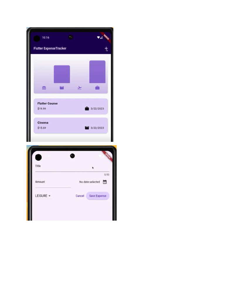 Flutter expense app | PDF