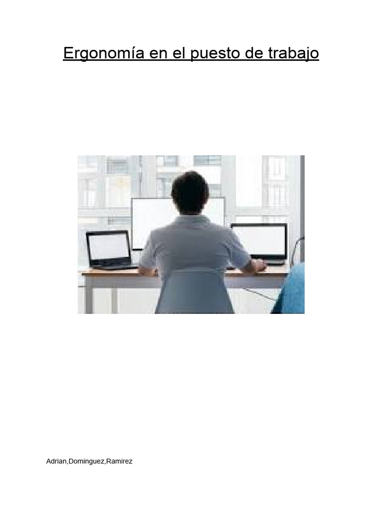 Ergonomía en El Puesto de Trabajo | PDF