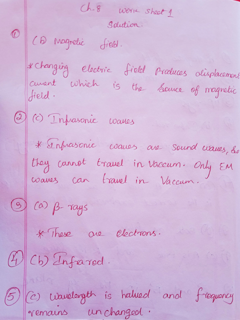 Ch-8 Worksheet (Solutions) | PDF