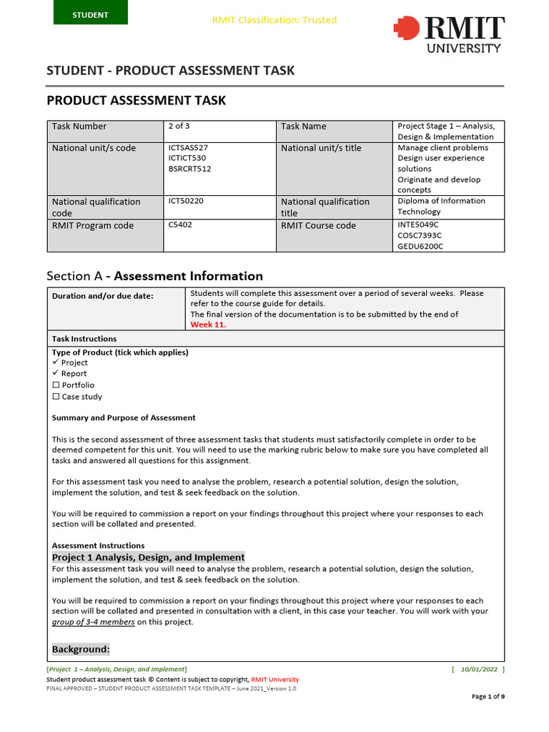 UX Design Project -1. | PDF