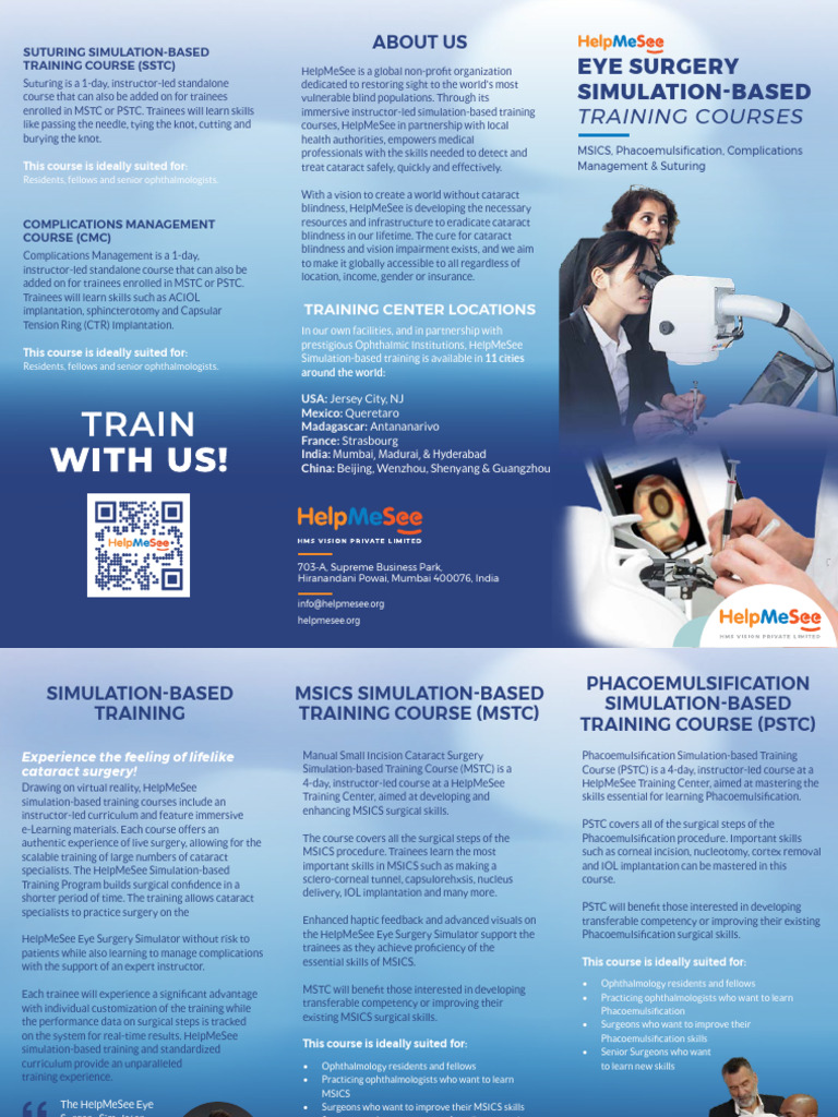 Training Courses Brochure 1 | PDF | Ophthalmology | Business