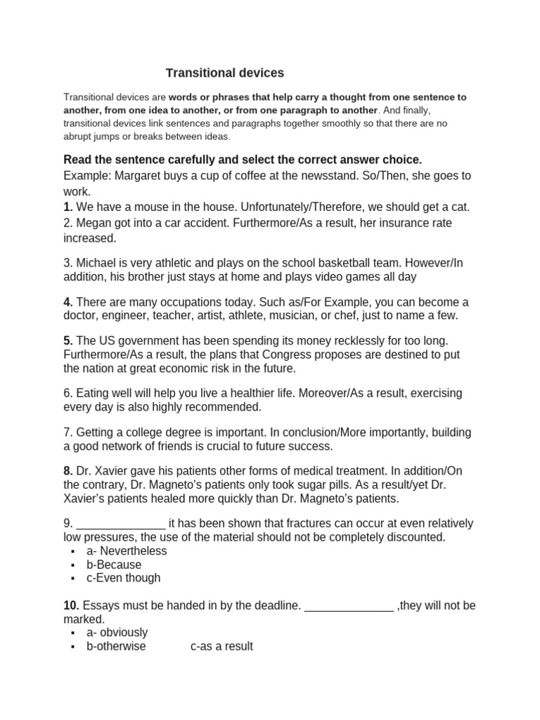 Transitional Devices | PDF