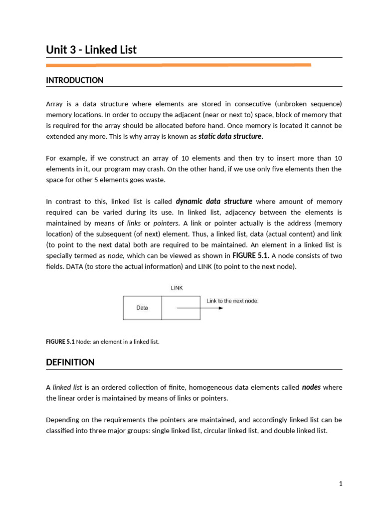 Unit3 Link List | PDF