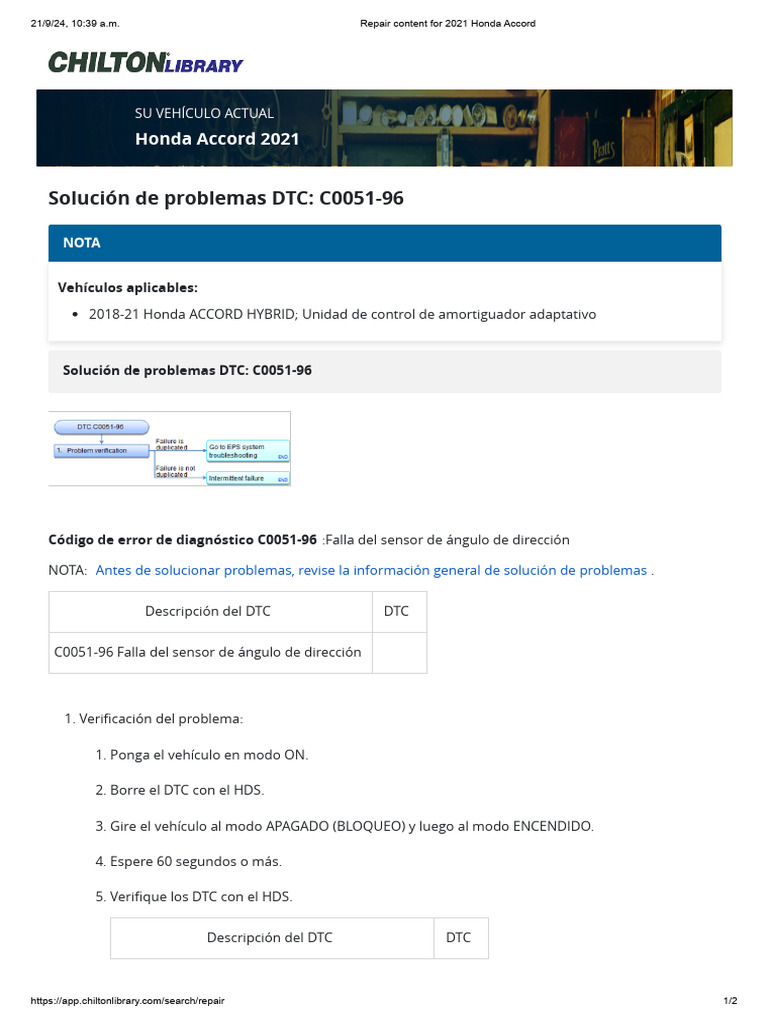 2021 Honda Accord C0051-96 | PDF