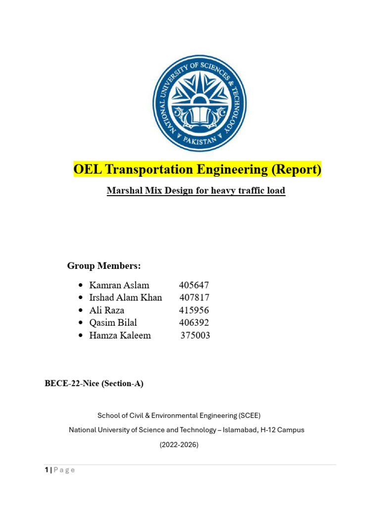 OEL (MARSHAL MIX DESIGN) | PDF
