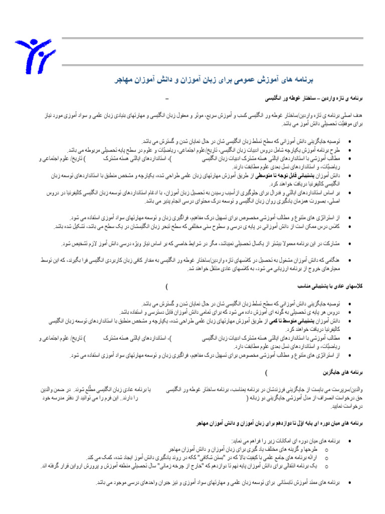 Program Descriptions-Farsi | PDF