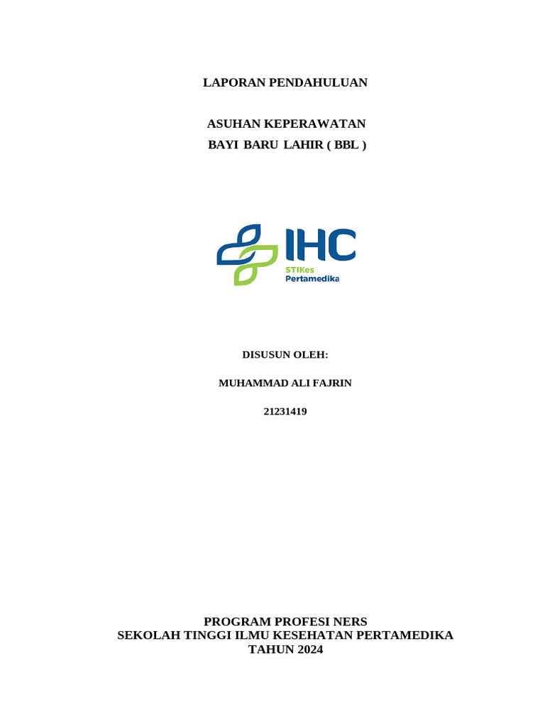 LP BBL Muhammad Ali Fajrin | PDF