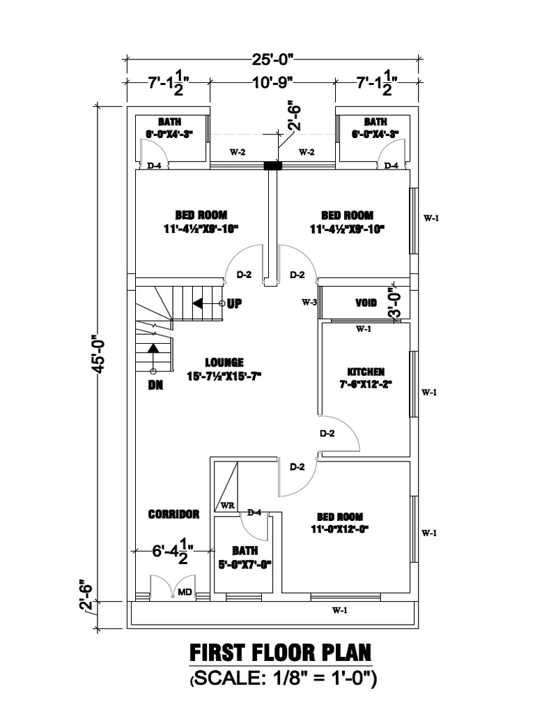 AutoCAD First Floor Plan Graded Task 1 | PDF