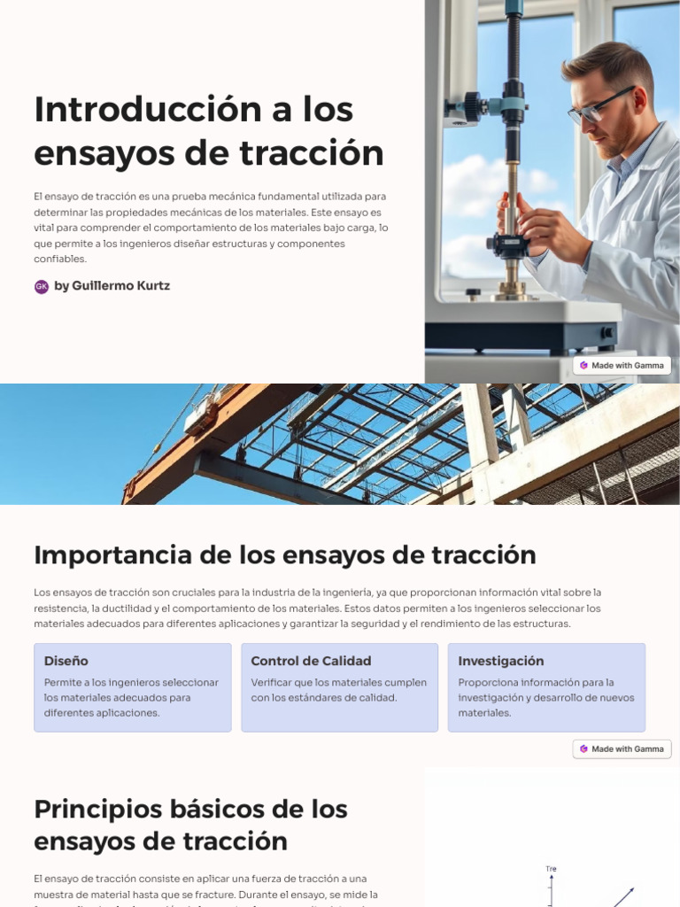 Introduccion A Los Ensayos de Traccion | PDF | Resistencia a la tracción | Deformación (ingeniería)