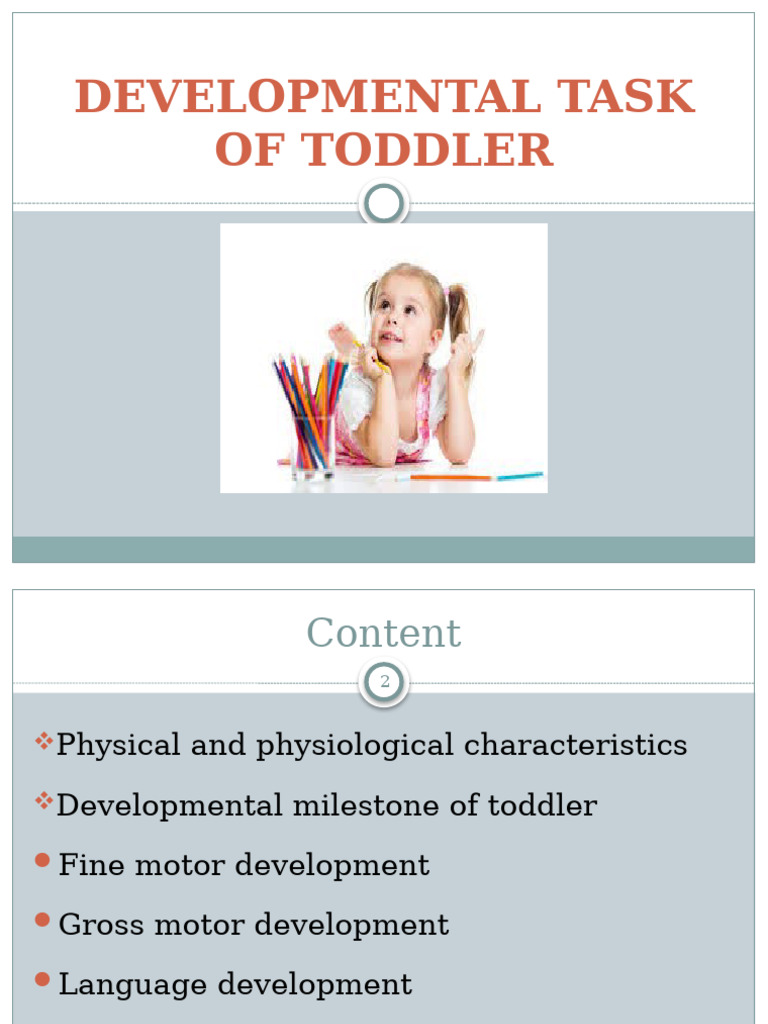Developmental Task of Toddler | PDF