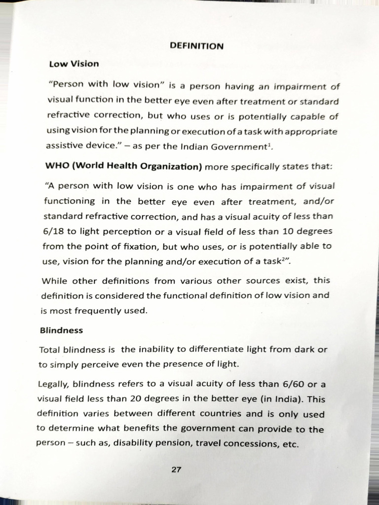Low Vision & It_s Understandings (Practice of Low Vision Care) | PDF