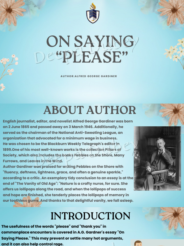 on saying please | PDF