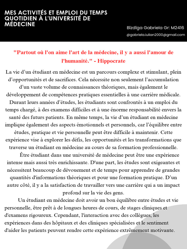 Eseu Tema 3 Franceza | PDF