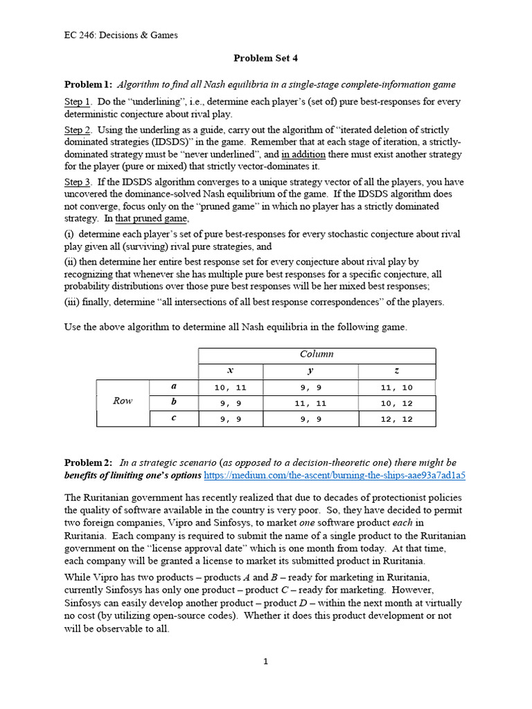 Problem Set 4 | PDF