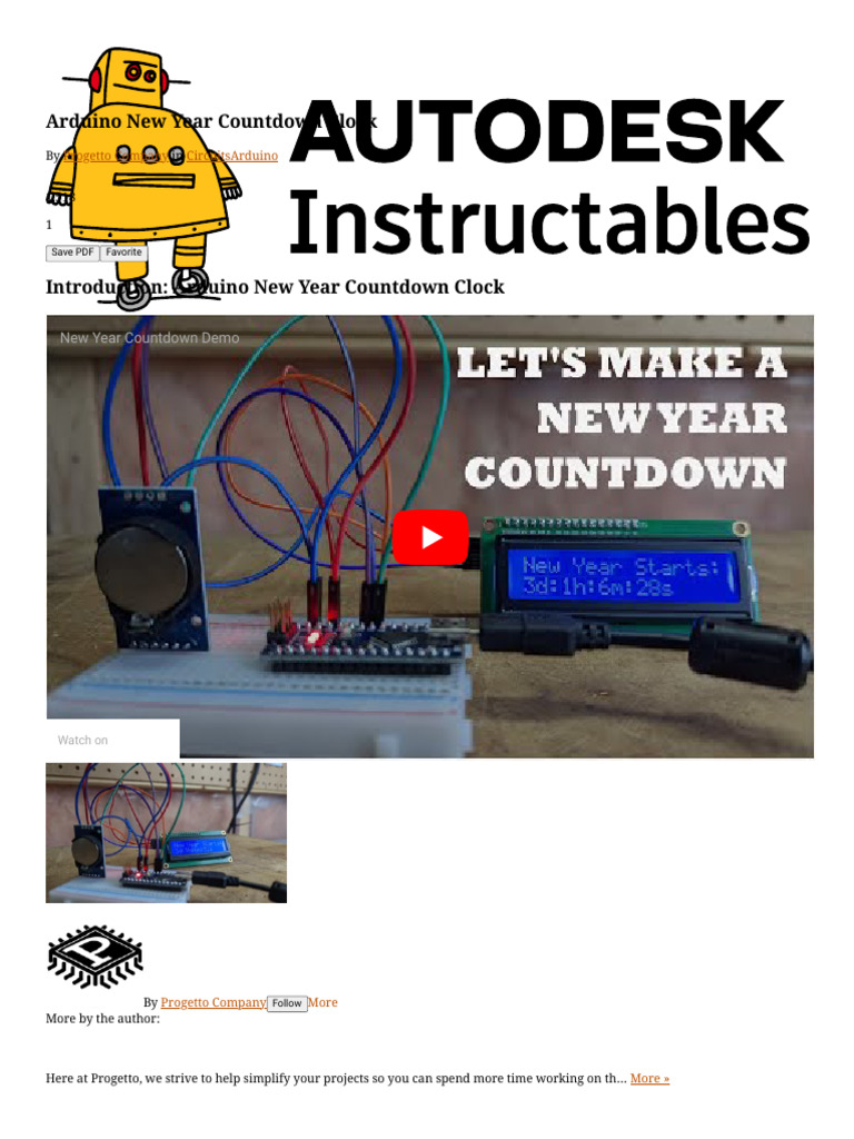 Arduino New Year Countdown Clock 4 Steps Instructables Pdf 6441
