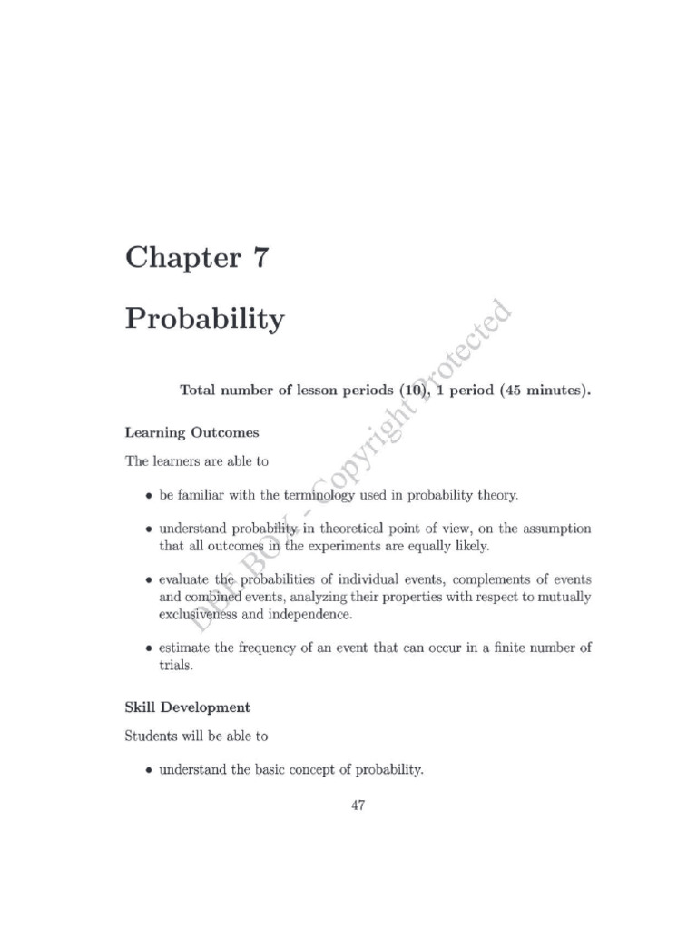 Ch 7 Probability | PDF