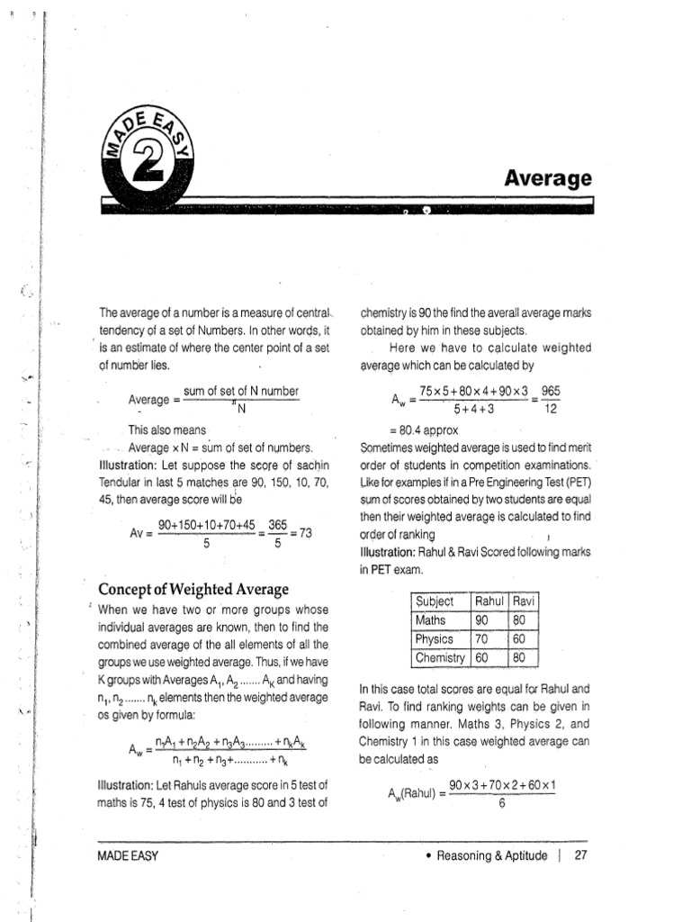 Averages | PDF