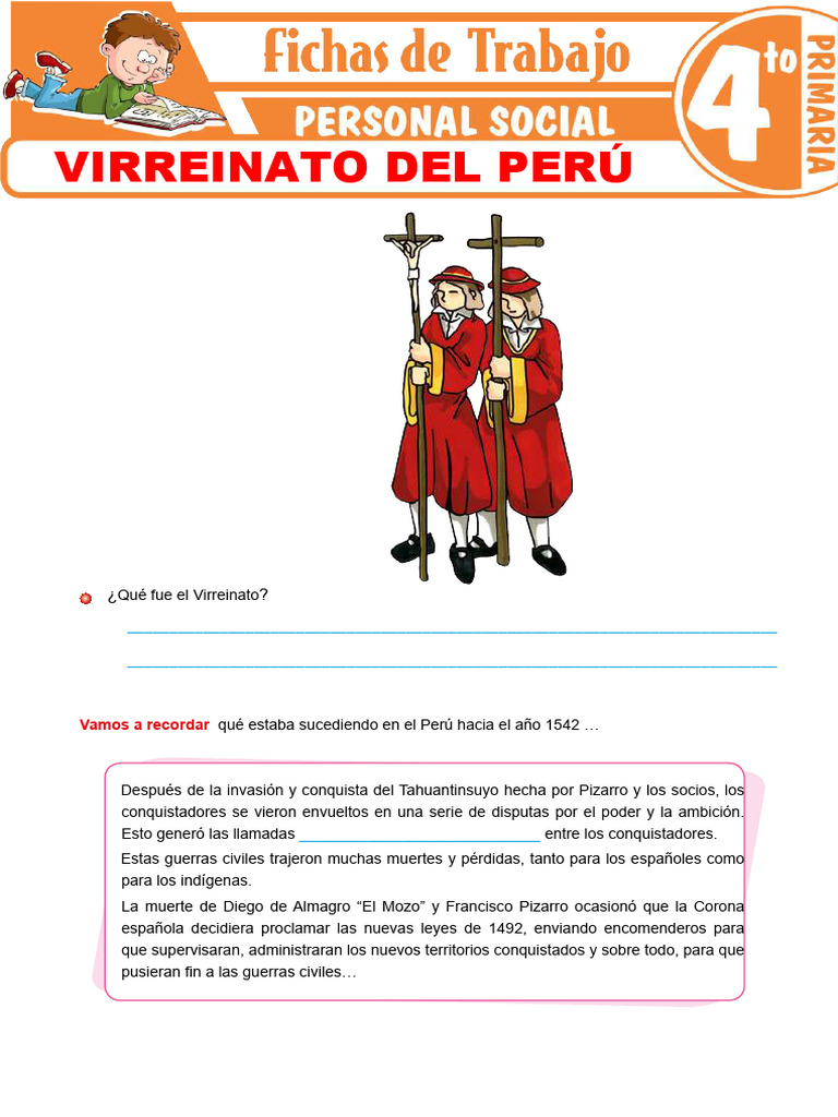 Virreinato Del Perú para Cuarto Grado de Primaria | PDF