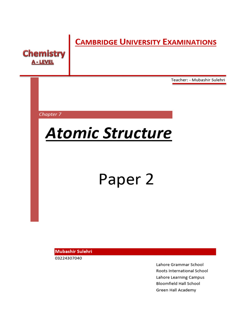 Atomic Structure New | PDF