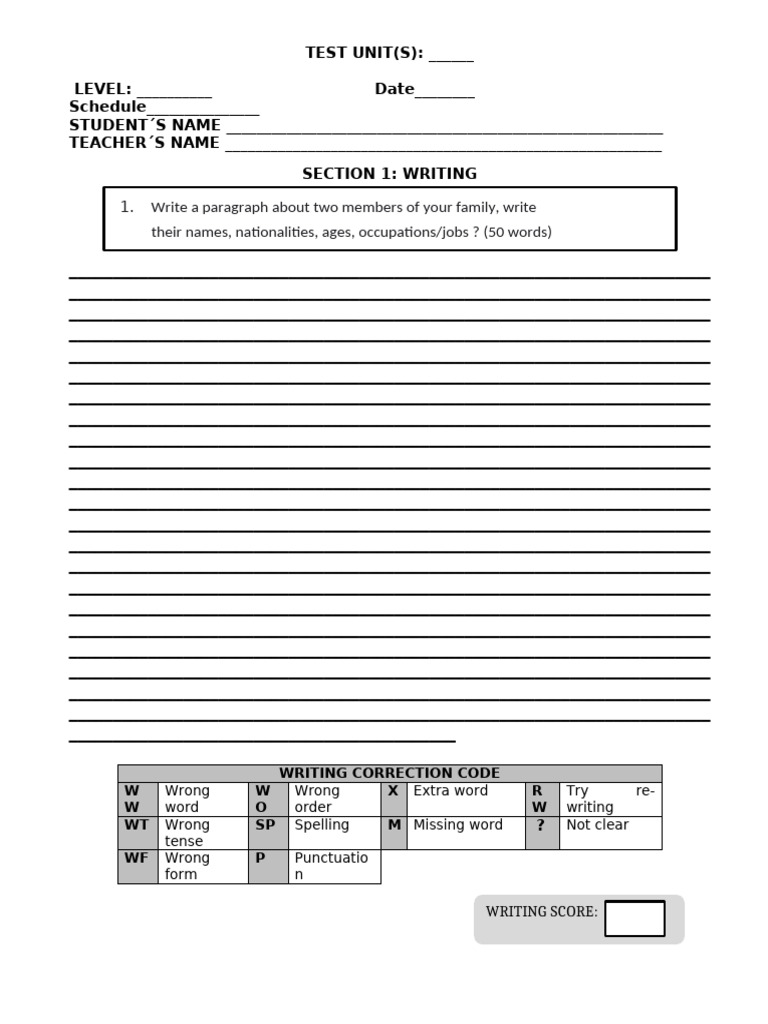 Test Units 1, 2 and 3 Level 1 | PDF