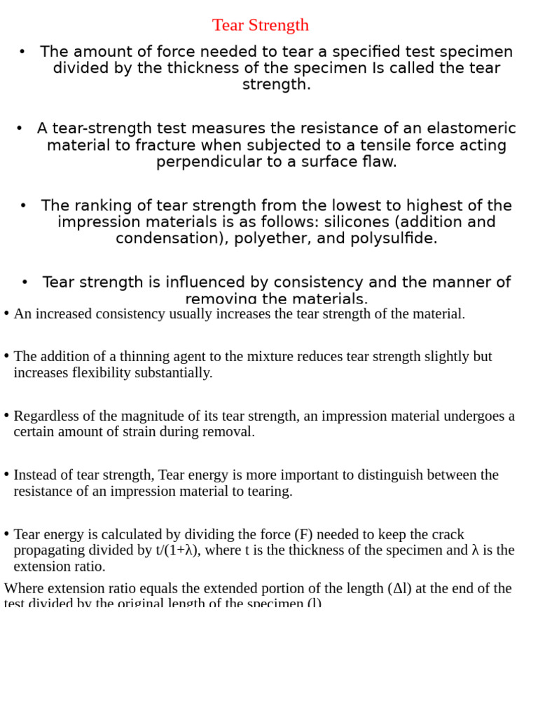 Tear Strength | PDF