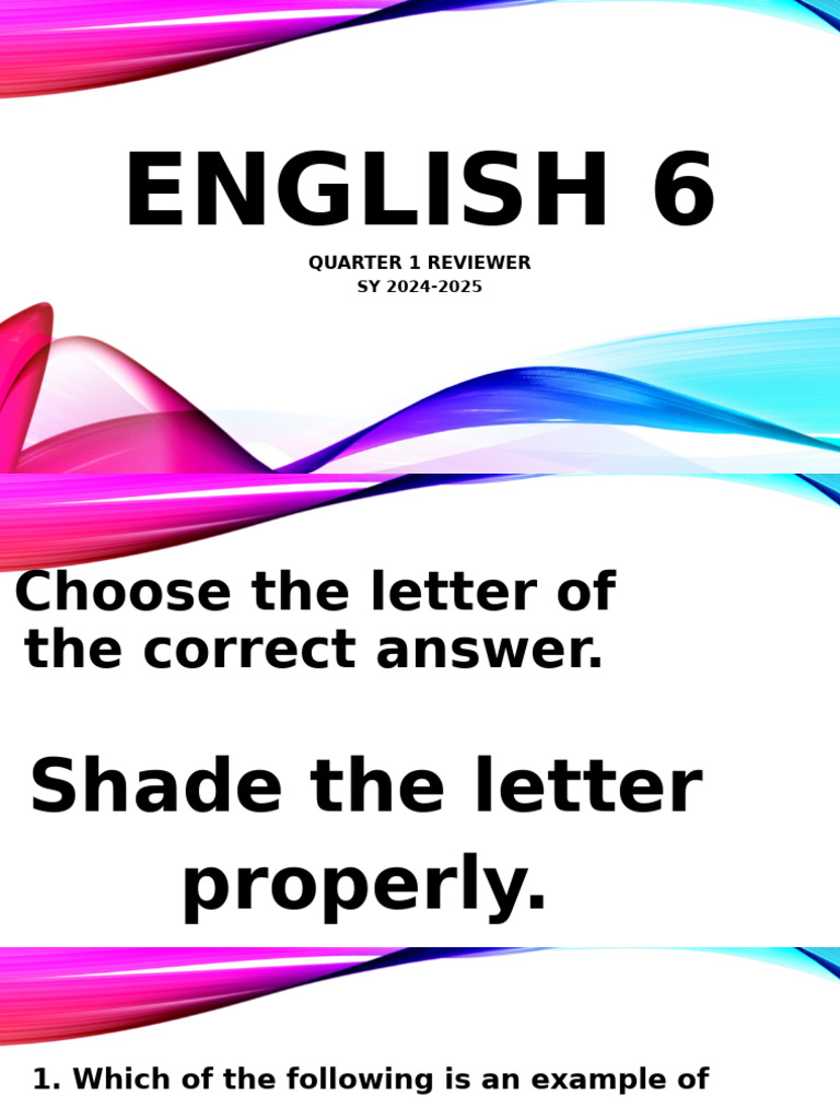 Quarter 1 Review Test | PDF