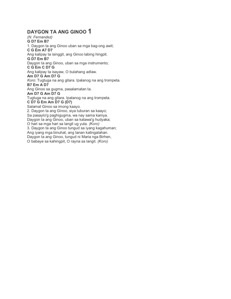 Daygon Ta Ang Ginoo 1 | PDF