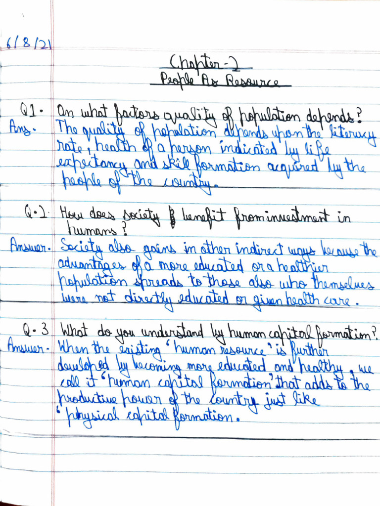 PEOPLE AS RESOURCE NOTES | PDF