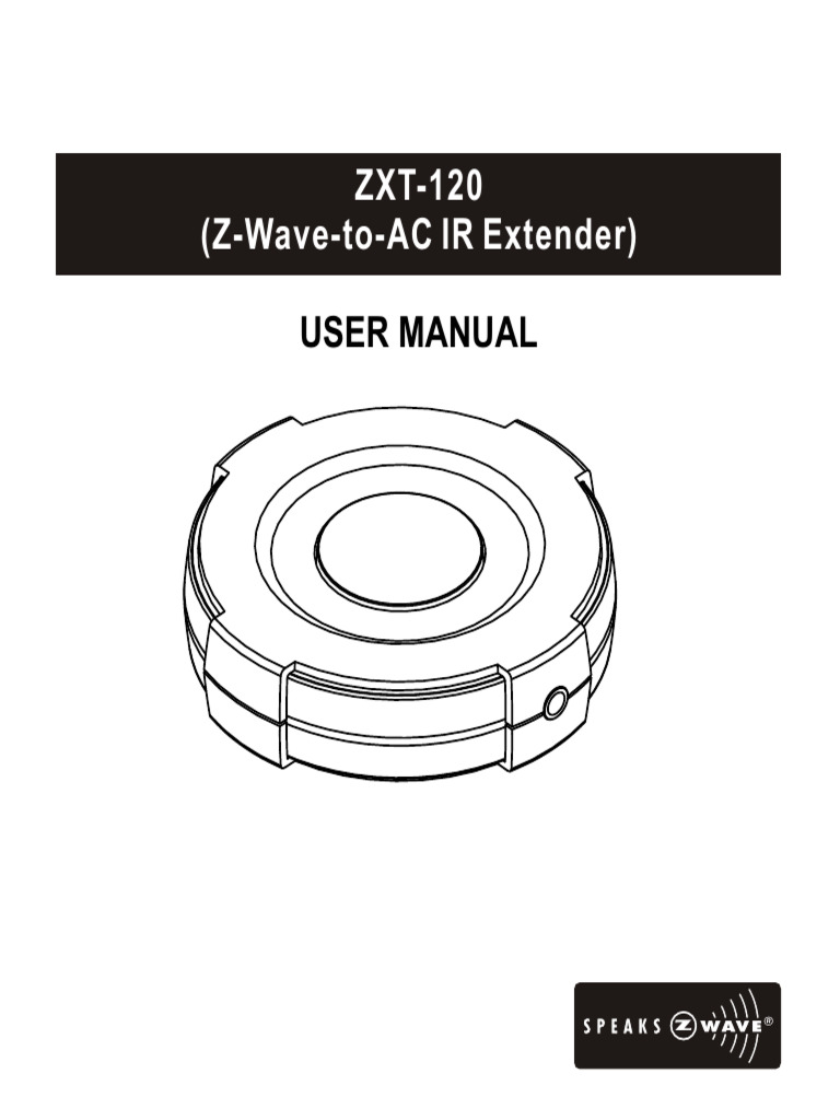 ZXT-120 User Manual for Z-Wave IR Extender | PDF | Flashlight | Usb