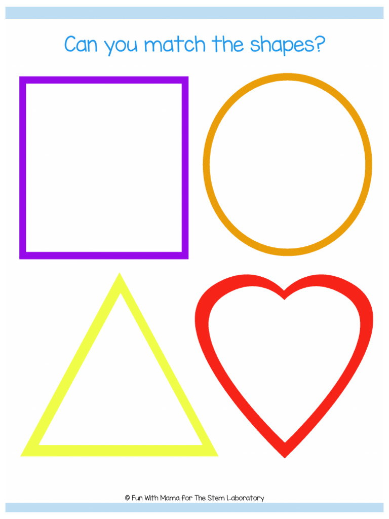 Shape Matching Kids Activity Printable | PDF