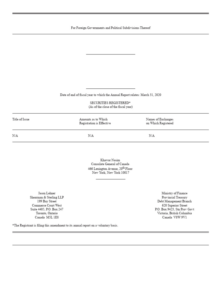 BC Form 18k 2020 Amendment 5 | PDF | Taxes | Government Budget Balance