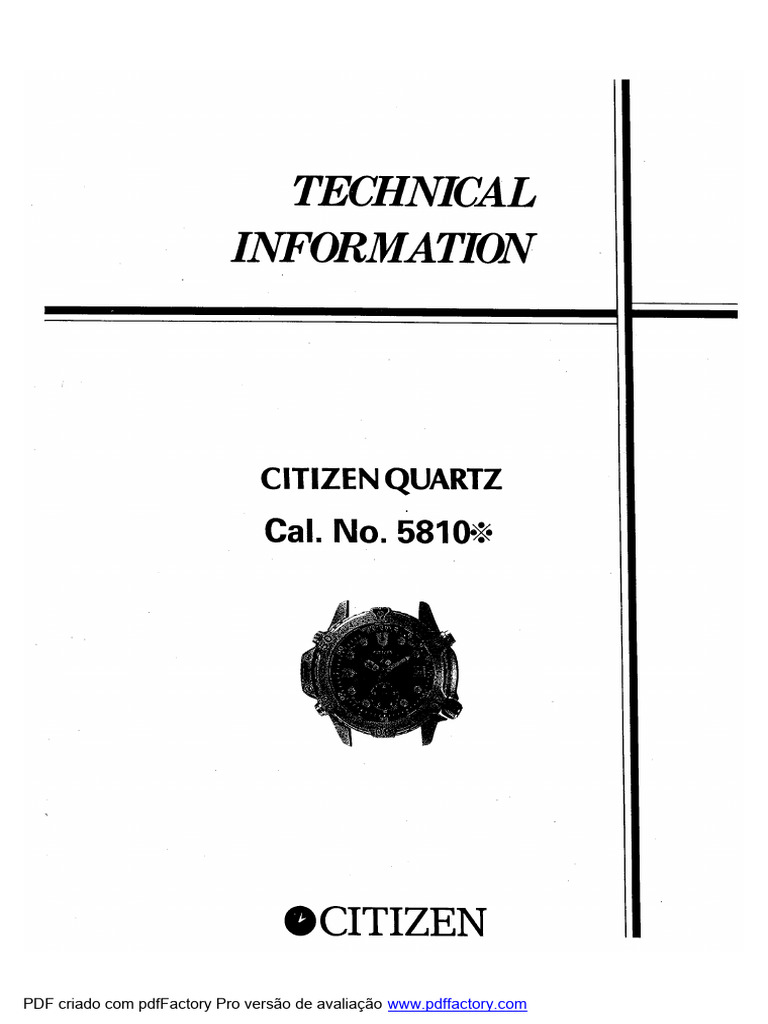 Citizen Manual 5810 | PDF
