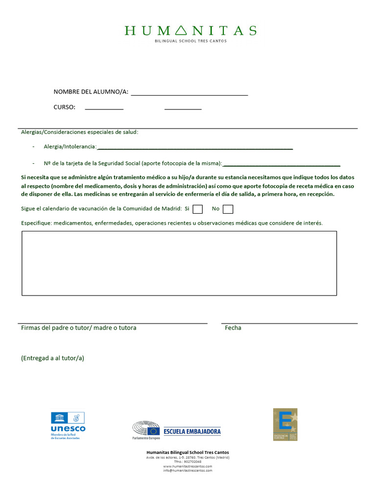 Medical Form 2024 | PDF
