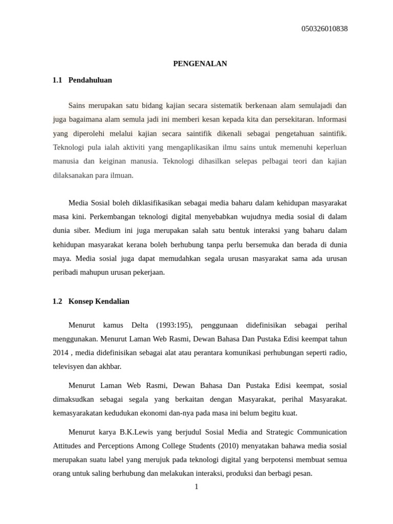 Final Kerja Kursus Pengajian Am | PDF
