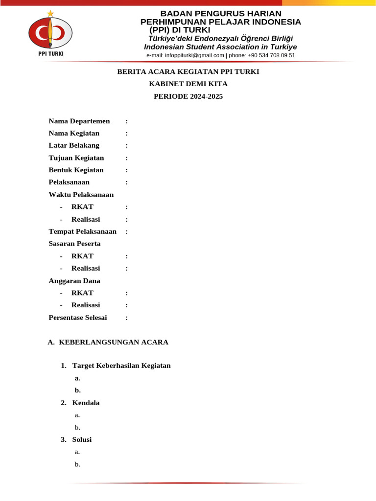 (Template) Berita Acara | PDF