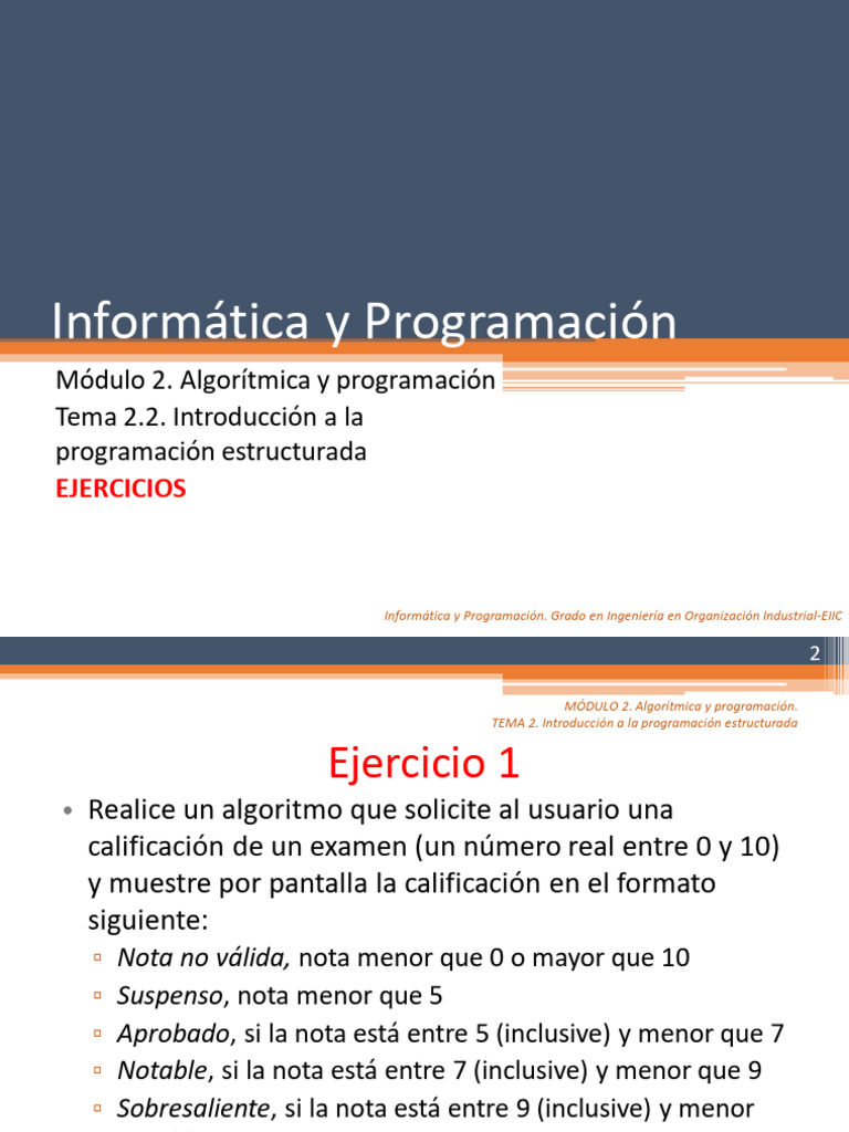 Modulo2-Tema 2.2 Introducción A La Programación Estructurada - Ejercicios Primera Parte-3 | PDF