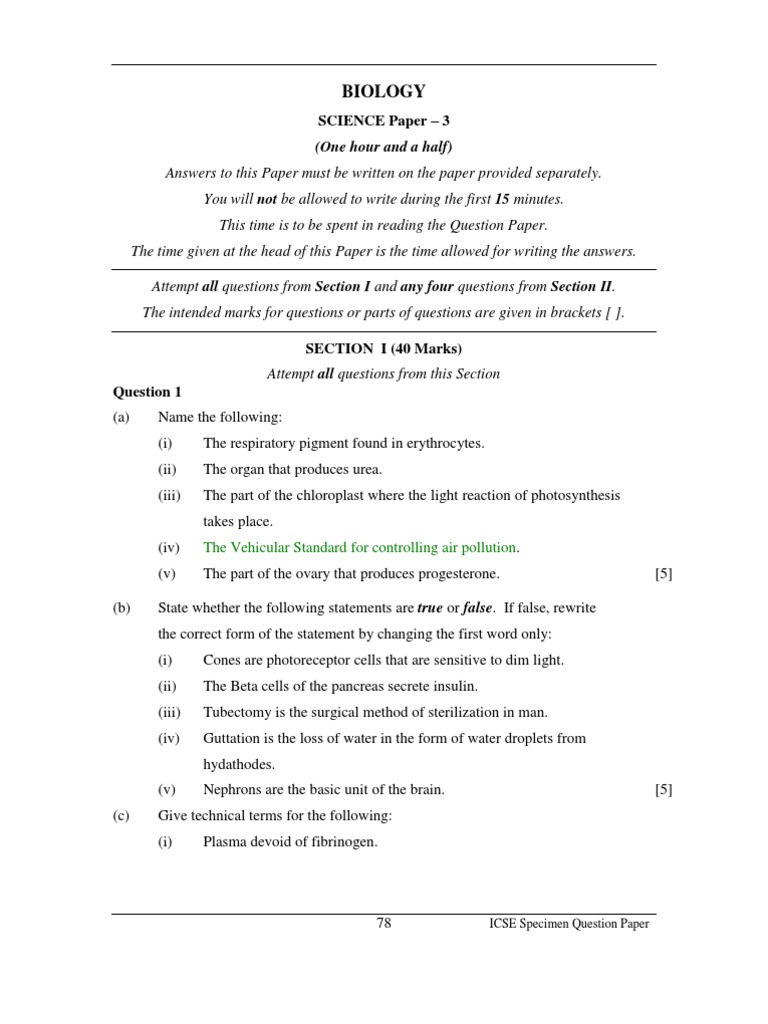 Biology (Science Paper 3) | PDF | Biology | Anatomy