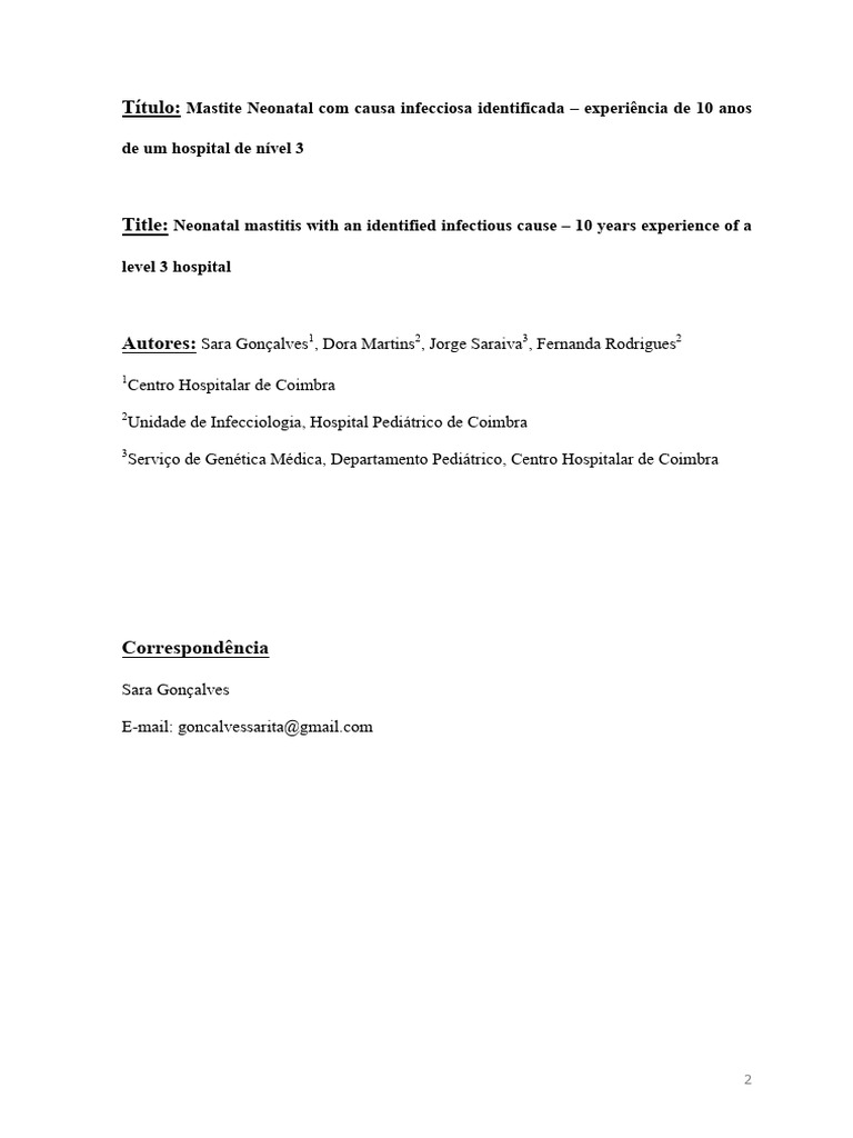 Mastite Neonatal | PDF