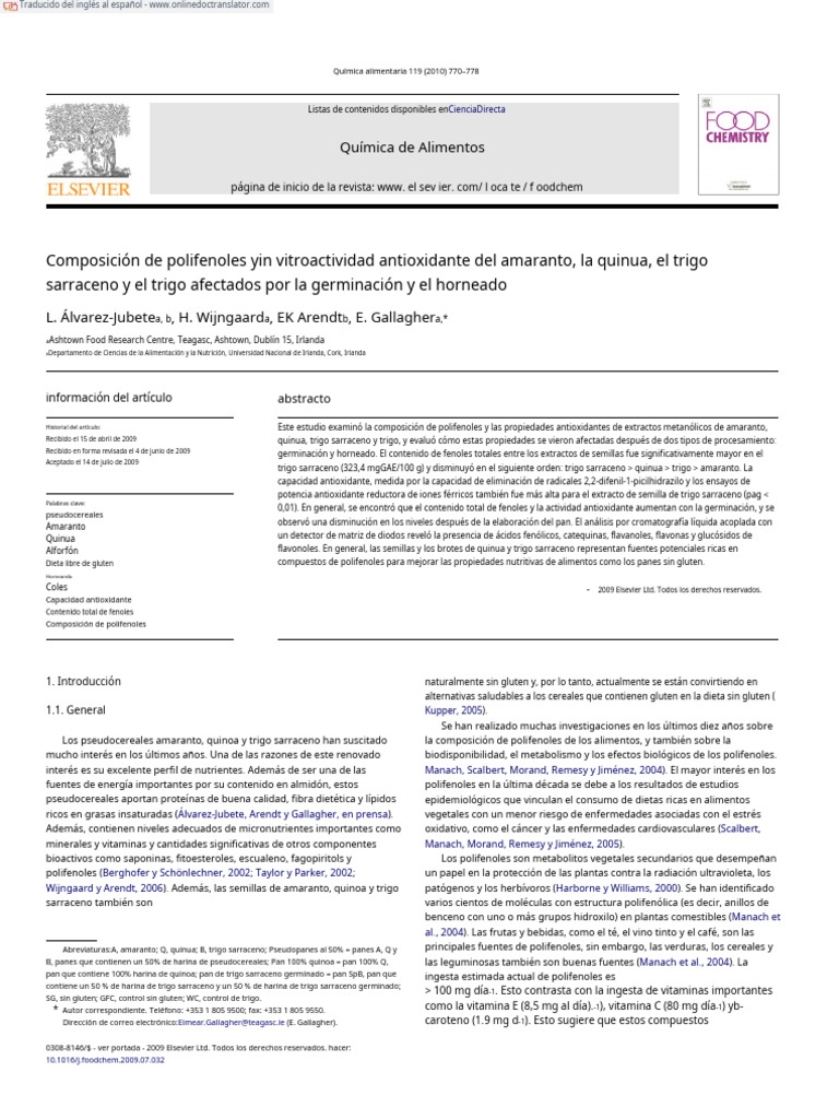 Composición de Polifenoles y Actividad Antioxidante in Vitro de ... Composición de Polifenoles y Actividad Antioxidante in Vitro de ...