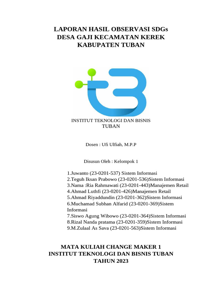 Kelompok 1 SDGS | PDF