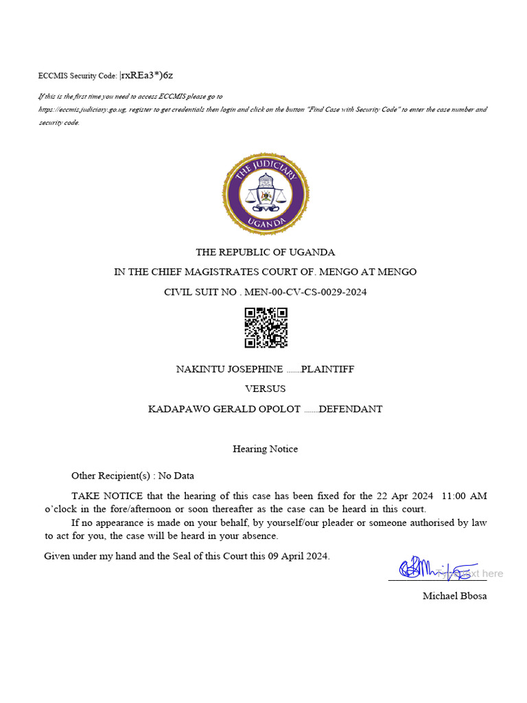 ECCMIS Security Code:: If This Is The First Time You Need To Access ...