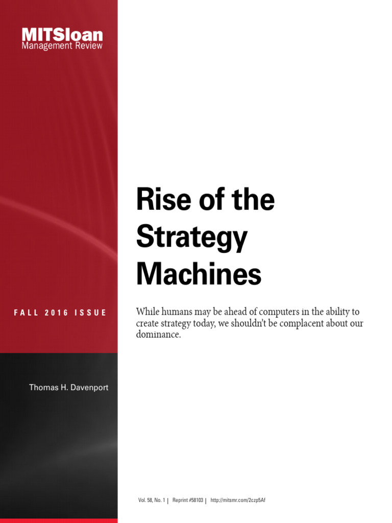 Rise of The Strategy Machines | PDF | Analytics | Automation