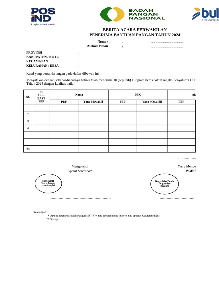 Format Dokumen CBP 2024 Tahap 3 Agustus 2024 Share Ke Eksternal | PDF