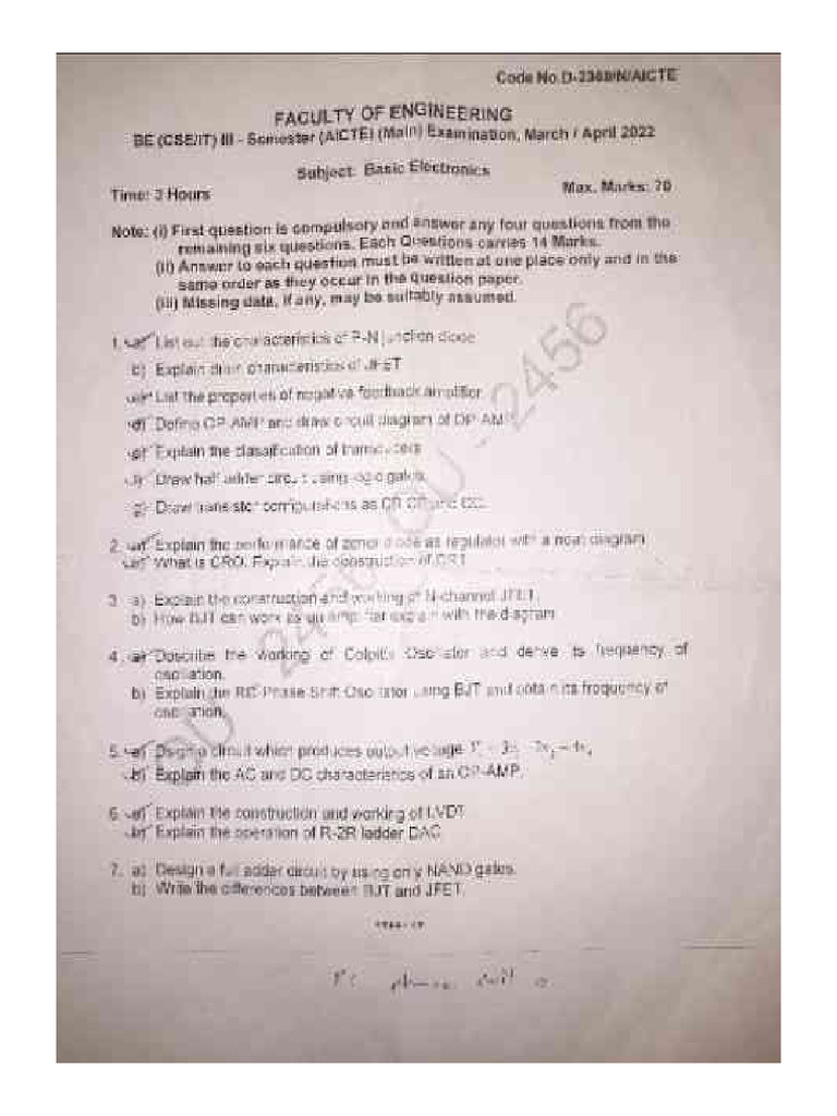 BASIC ELECTRONICS_2022 | PDF