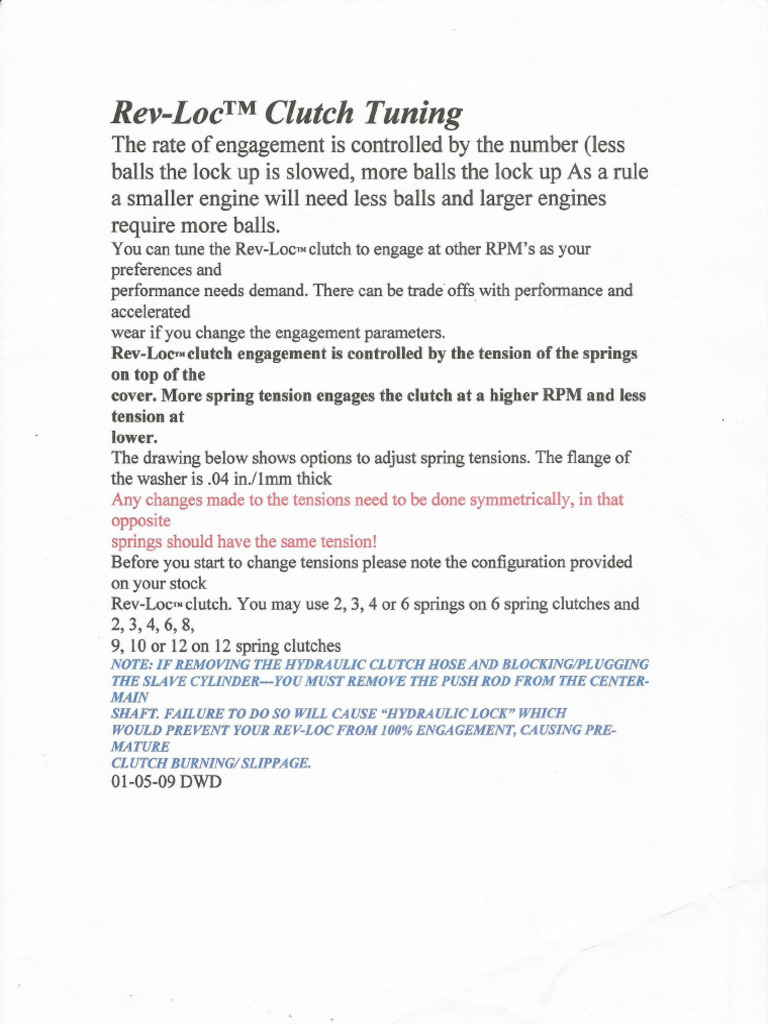 Revloc Clutch | PDF