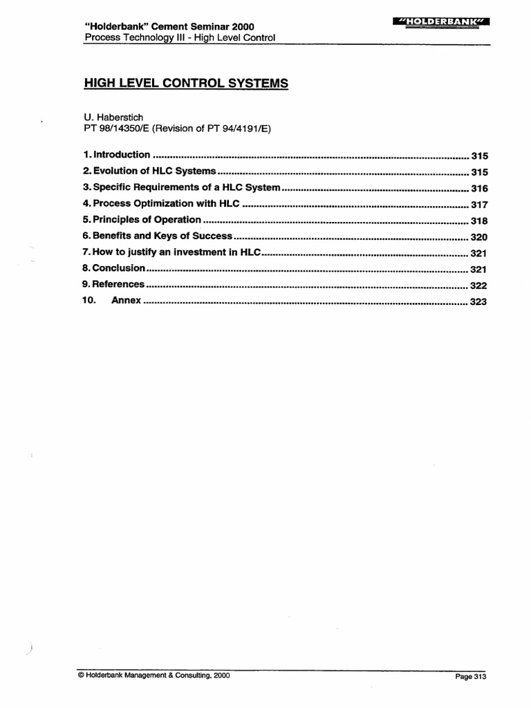 High Level Control Systems | PDF