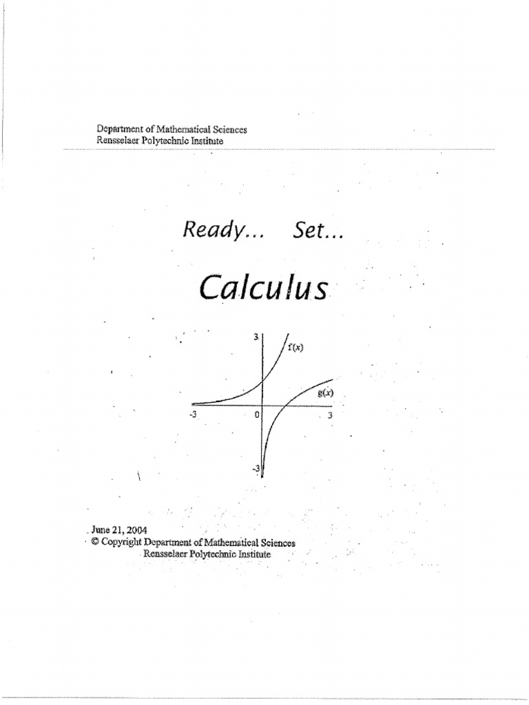 Ready Set Calculus | PDF